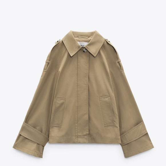 Zara | Jackets & Coats | Zara Epaulette Crop Trench Coat | Poshmark